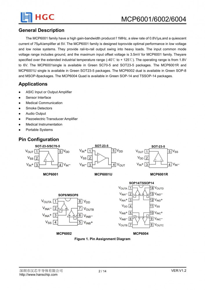 MCP6002DRG datasheet page 2