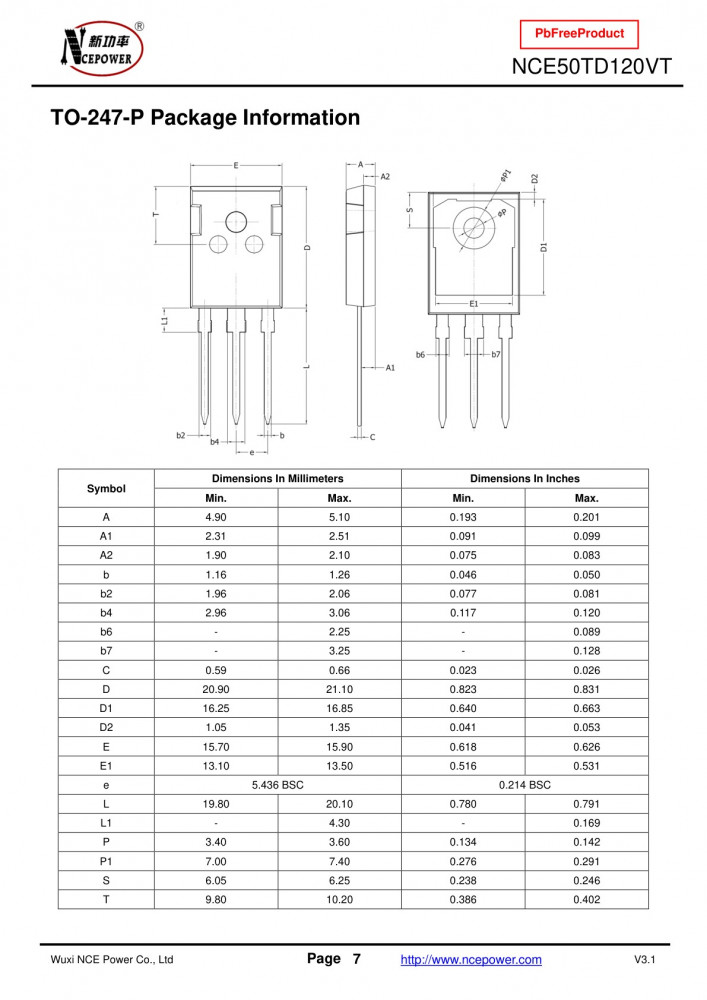 NCE50TD120VT datasheet page 7
