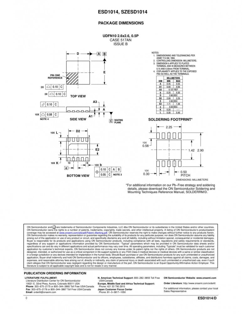 ESD1014MUTAG datasheet page 3