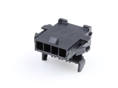Micro-Fit TPA Panel Mount Plug Housing, Single Row, 4 Circuits, UL 94V-0, Low-Halogen, Black for sale