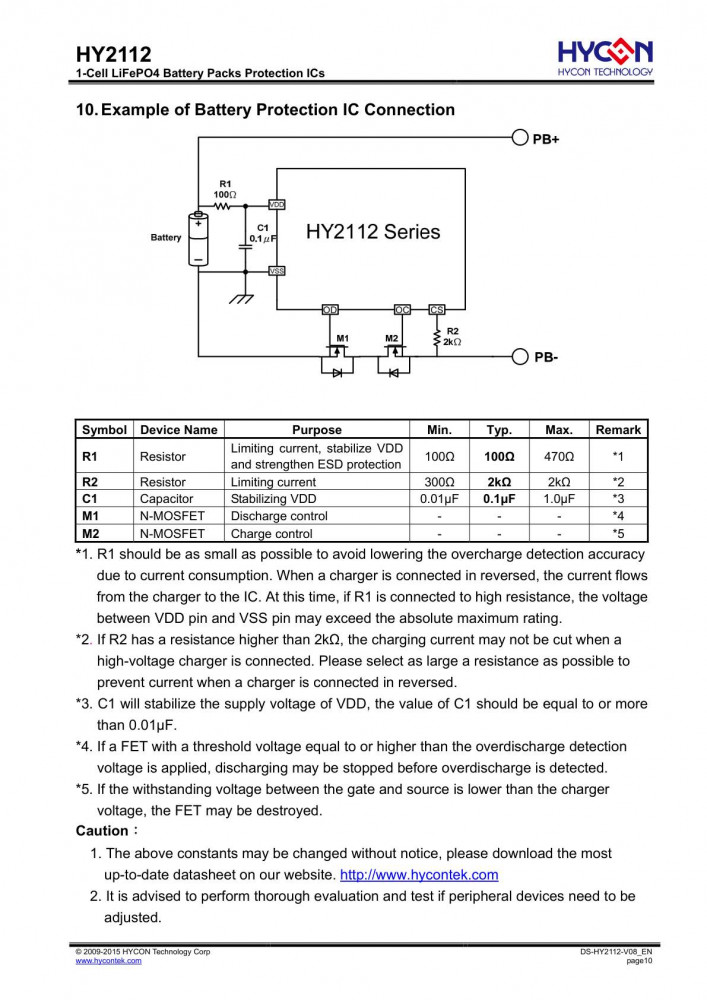 HY2112 datasheet page 10