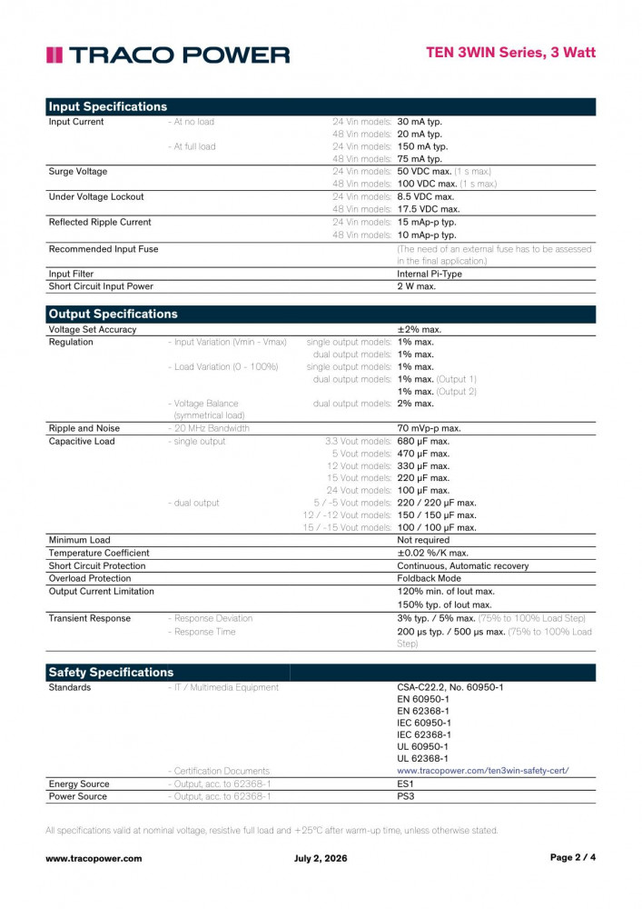 TEN 3WIN documentation page 2