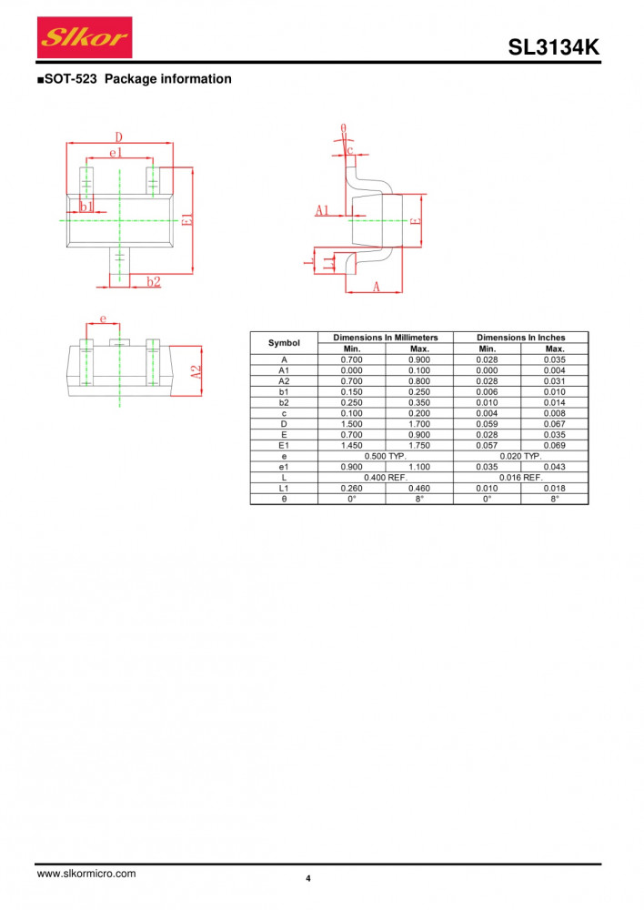 SL3134K datasheet page 4