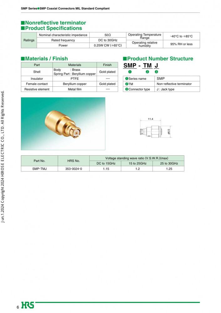 HRS SMP Series document page 6
