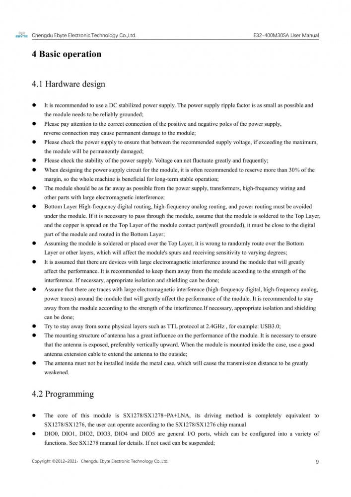 E32-400M30S datasheet page 10
