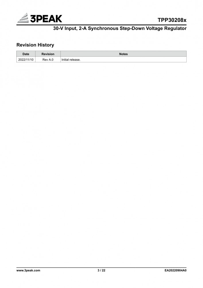 TPP302080-T6TR technical document page 3