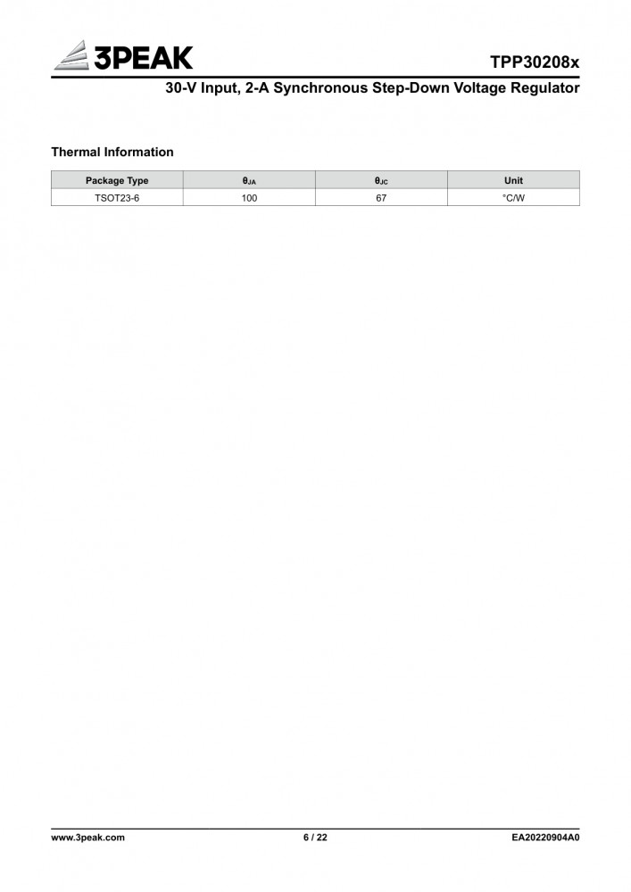 TPP302080-T6TR technical document page 6