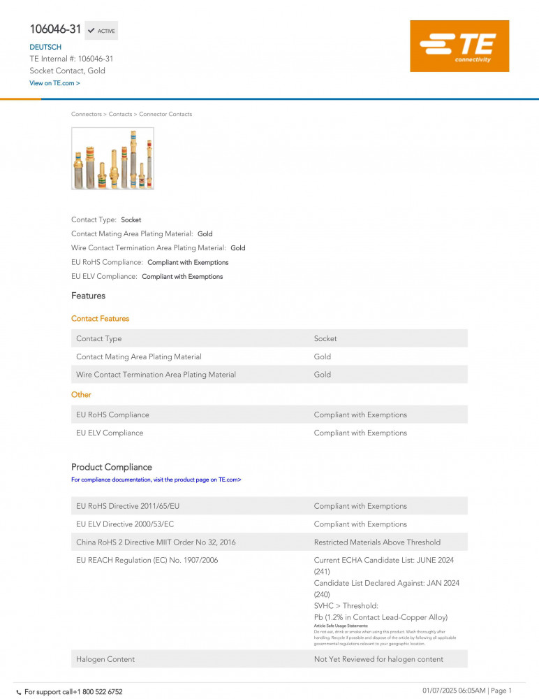 106046-31 technical document page 1