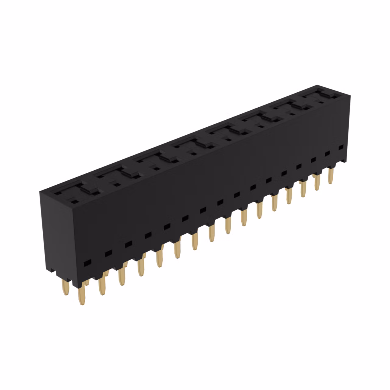 C-Grid III PCB Receptacle, 2.54mm Pitch, Dual Row, Vertical, 32 Circuits, 0.12µm Gold (Au) Flash Plating, Straight PCB Pins for sale