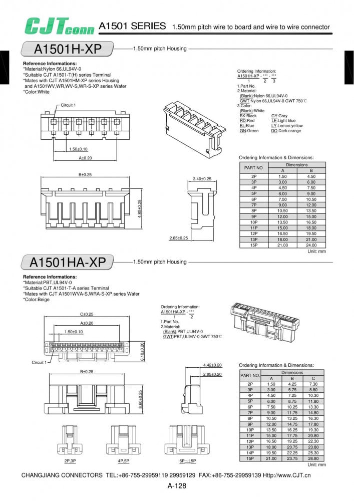 CJT A1501 series datasheet page 4