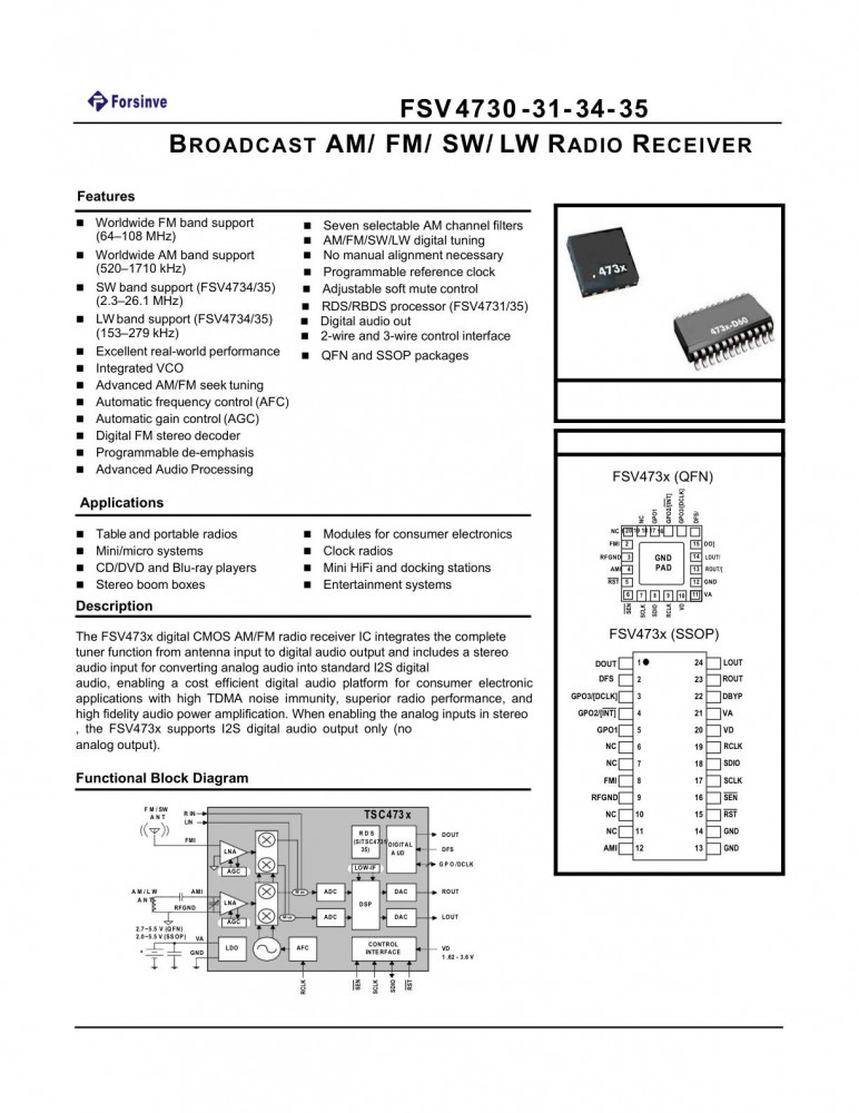FSV4730-D60-GU datasheet page 1