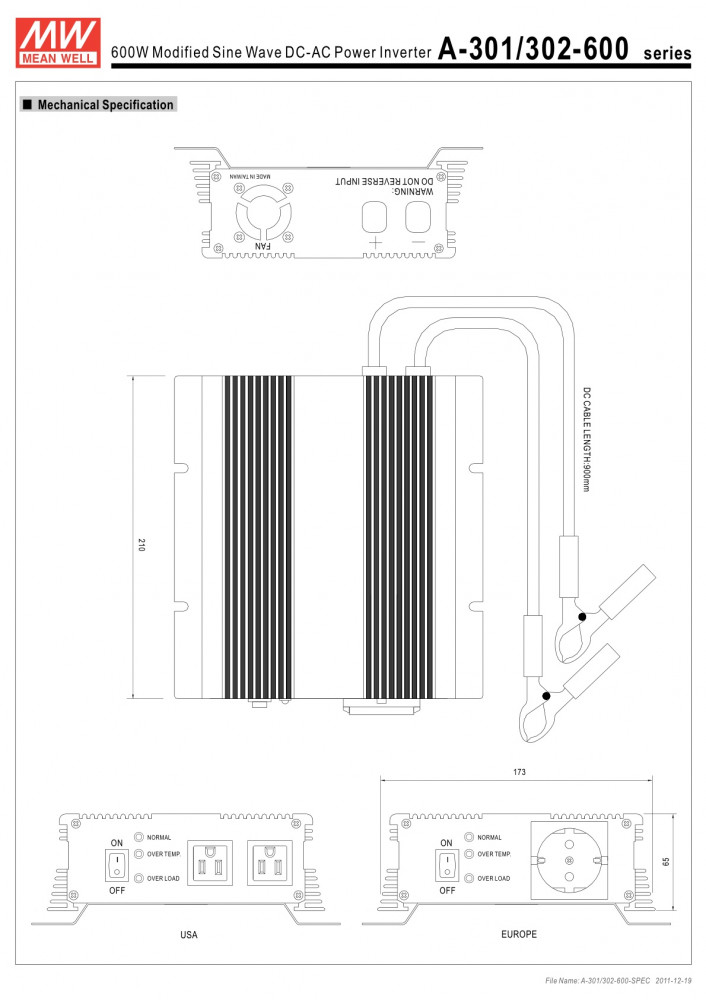 A302-600-F3 product document, page 2