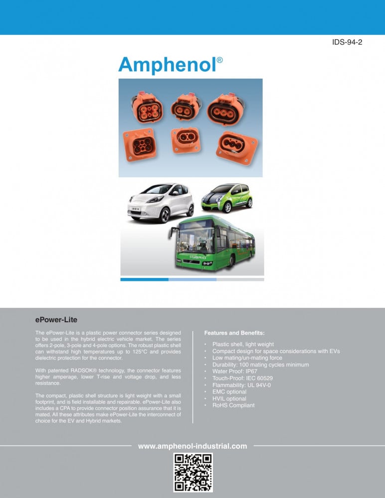Amphenol ePower-Lite technical document page 1
