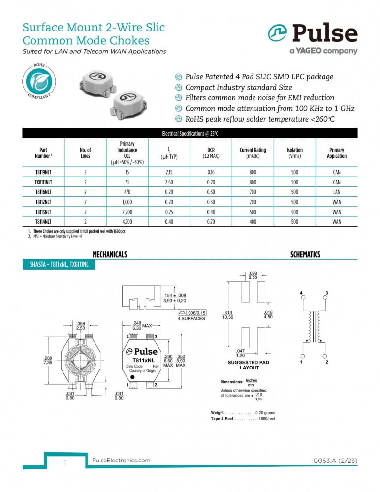 TX8111NLT datasheet page 1