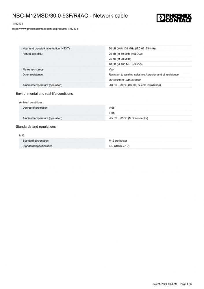 Phoenix Contact 1192134 documentation page 4