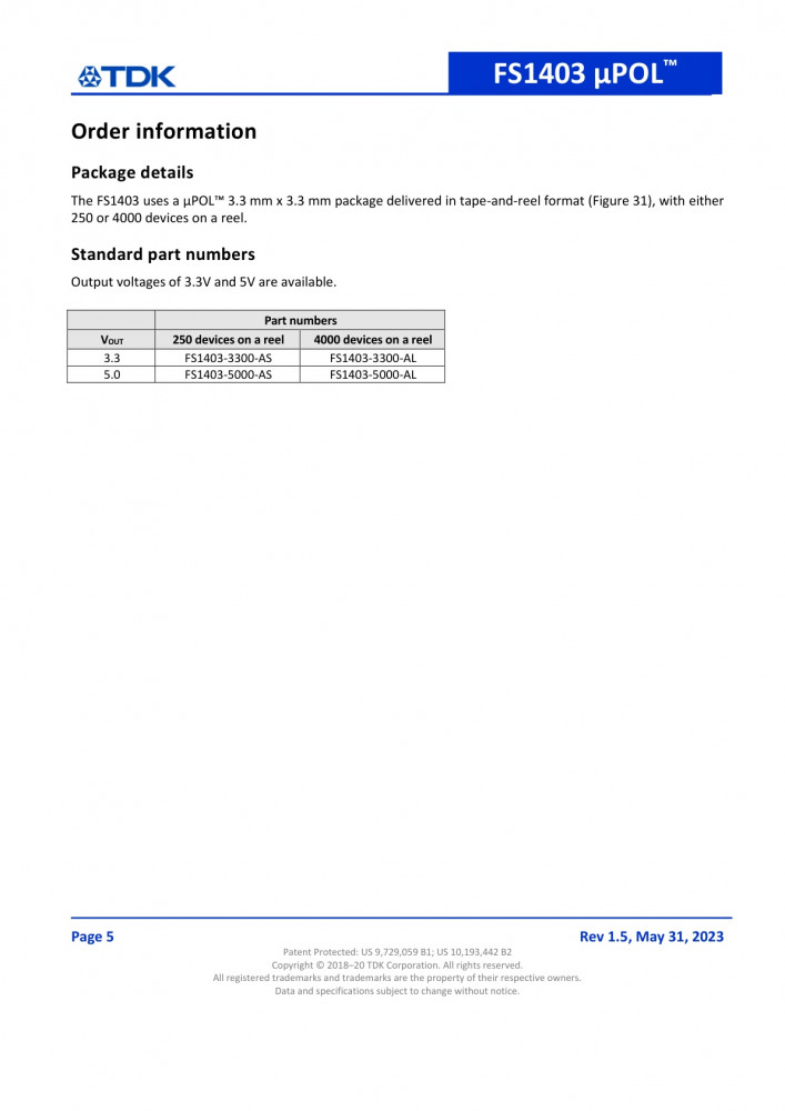 FS1403 datasheet page 5