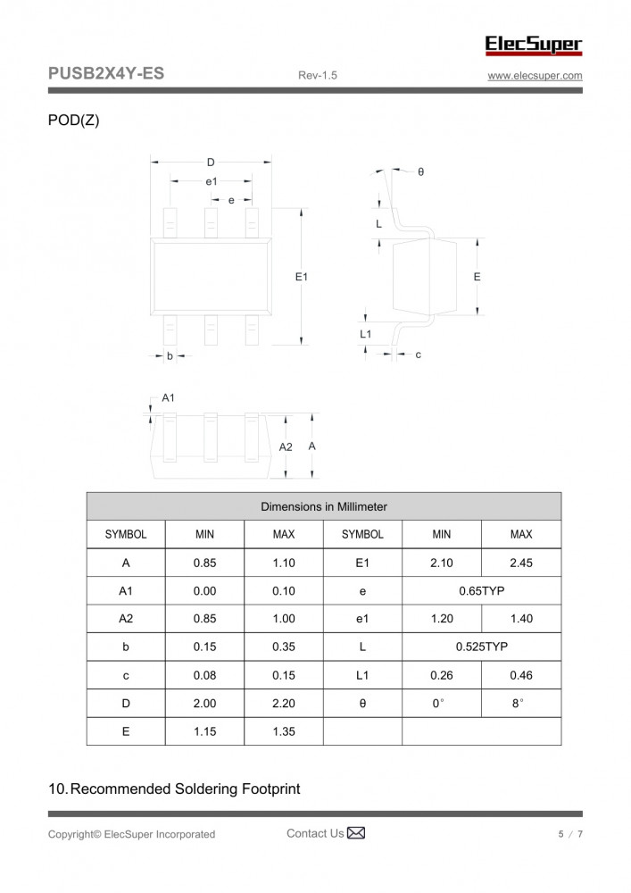 PUSB2X4Y-ES datasheet page 5