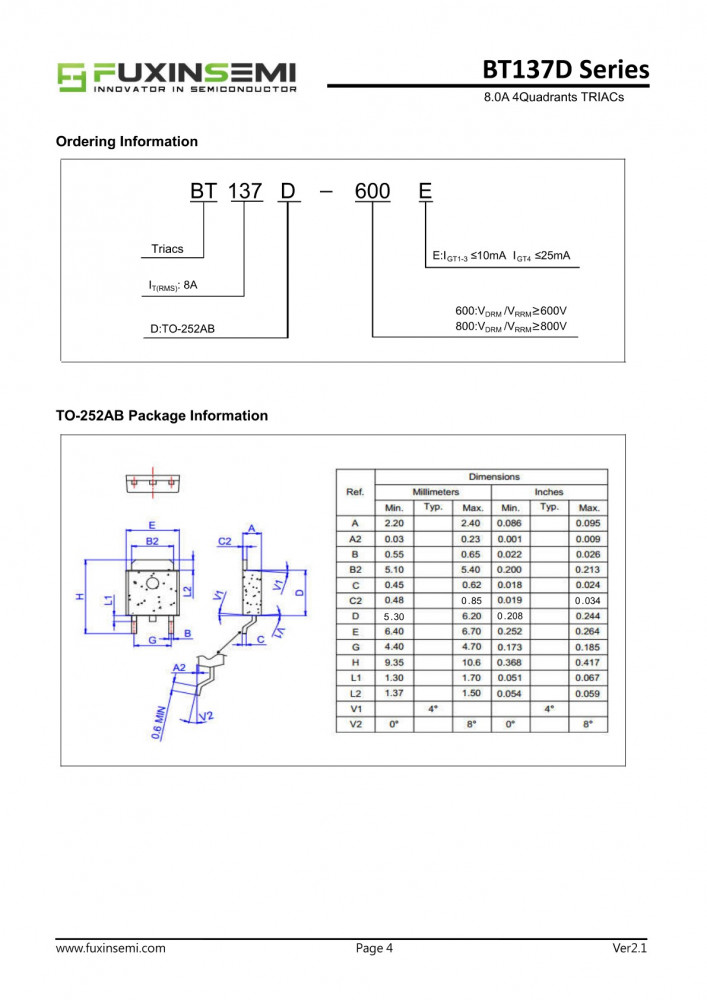 BT137D-800E datasheet page 4
