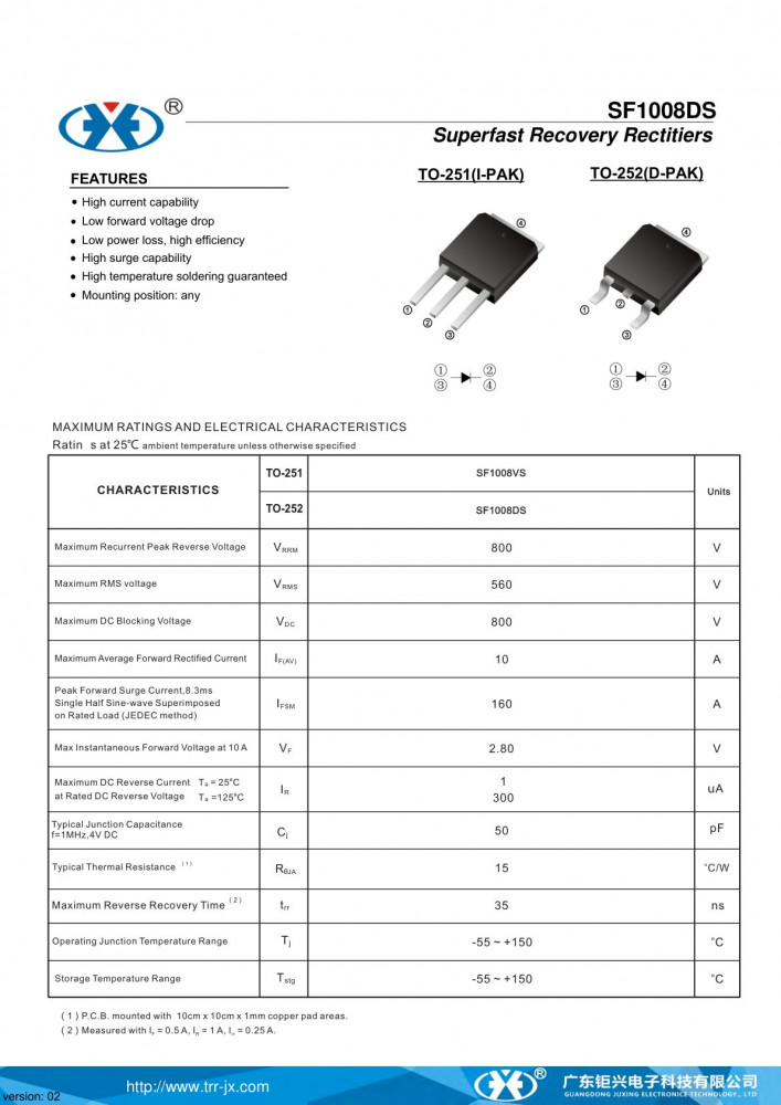 JUXING SF1008DS datasheet page 1