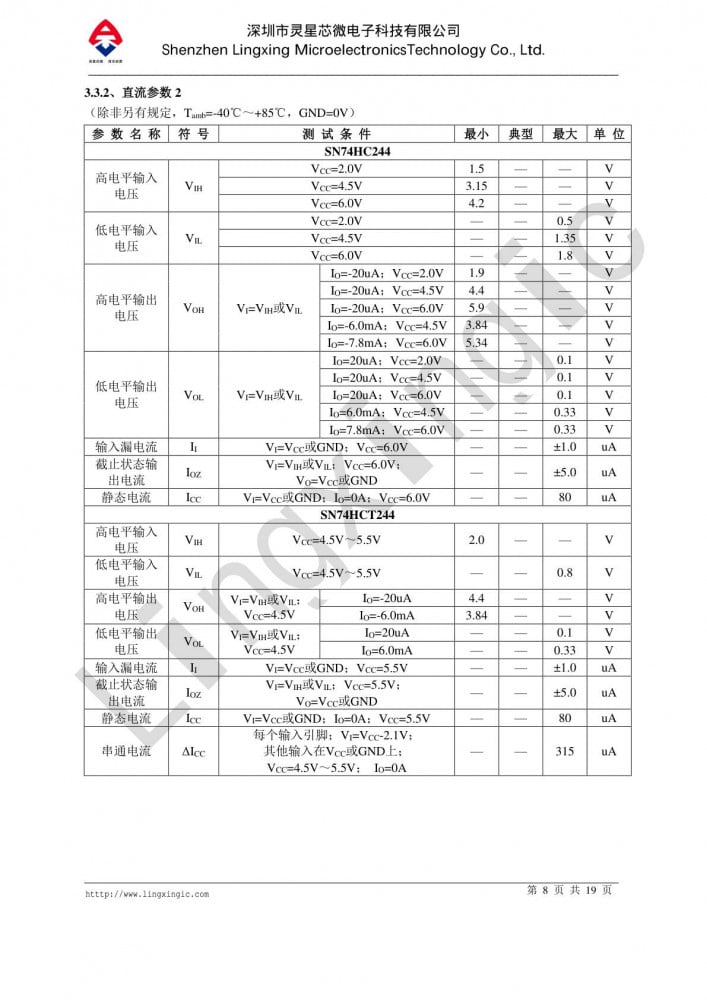 SN74HCT244 datasheet page 8