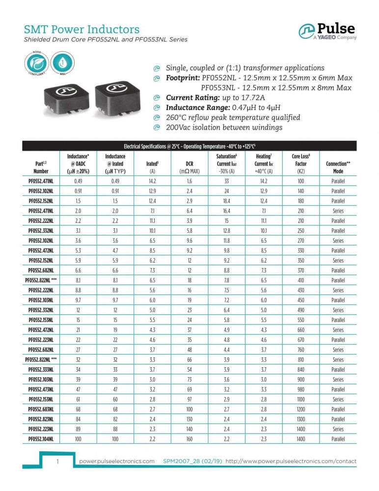 PF0553NL datasheet page 1