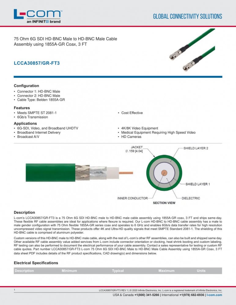 LCCA30857/GR-FT3 datasheet page 1