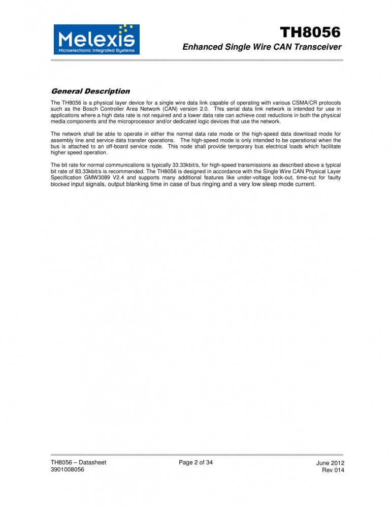 TH8056 datasheet page 2