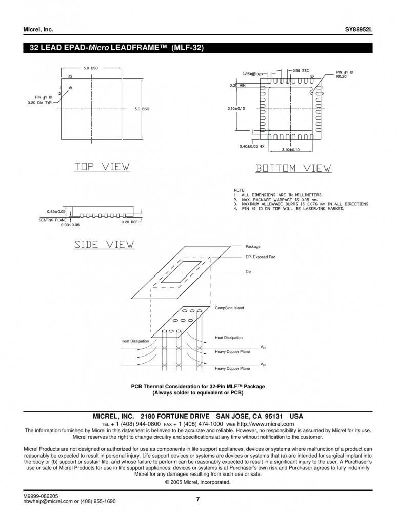 SY88952LMI datasheet page 7