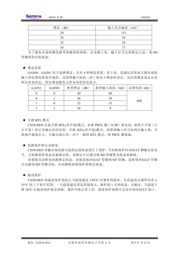CS3818EO datasheet page 9
