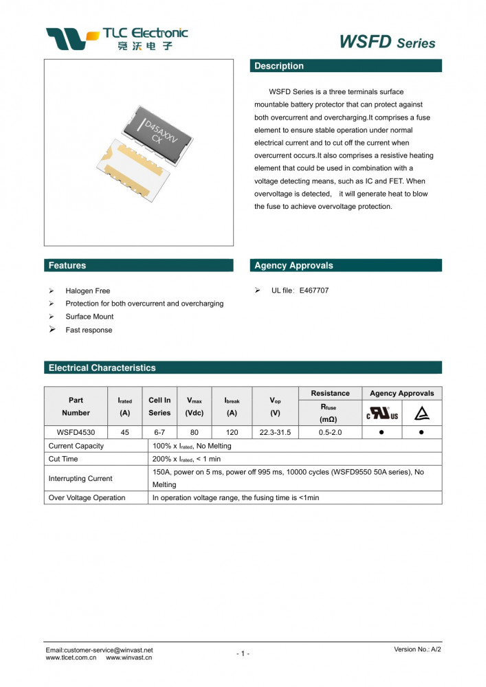WSFD4530 datasheet page 2