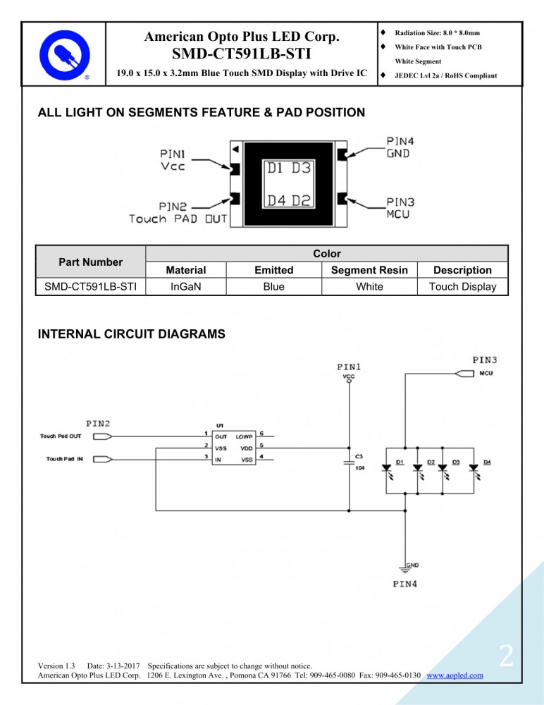 SMD-CT591LB-STI datasheet page 2