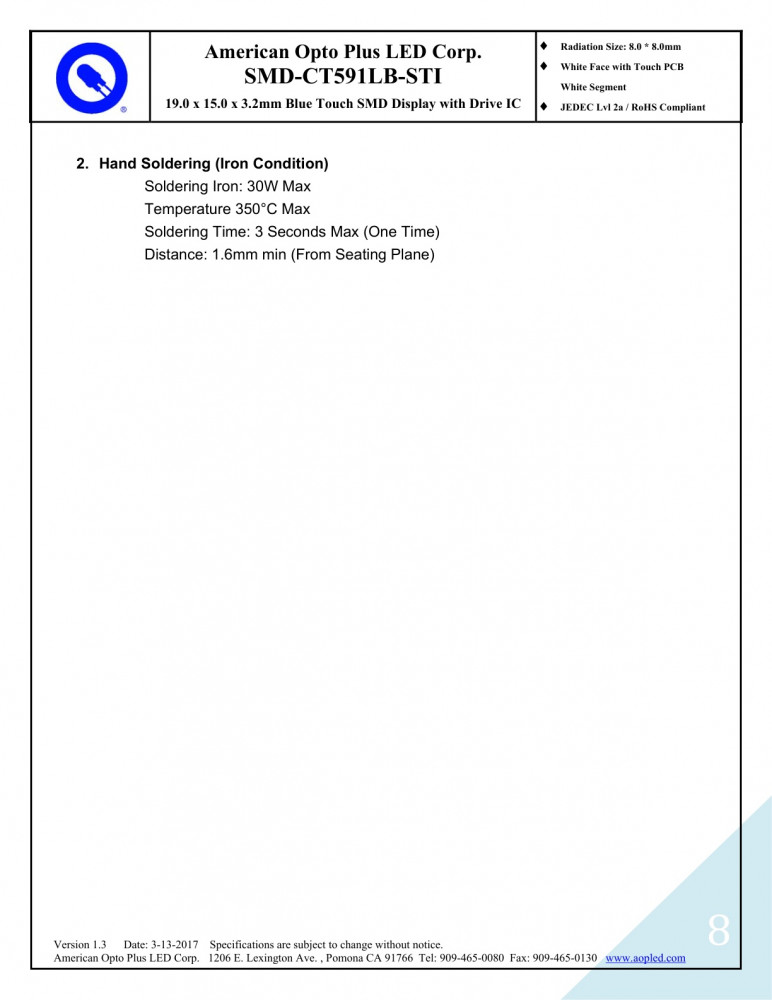 SMD-CT591LB-STI datasheet page 8