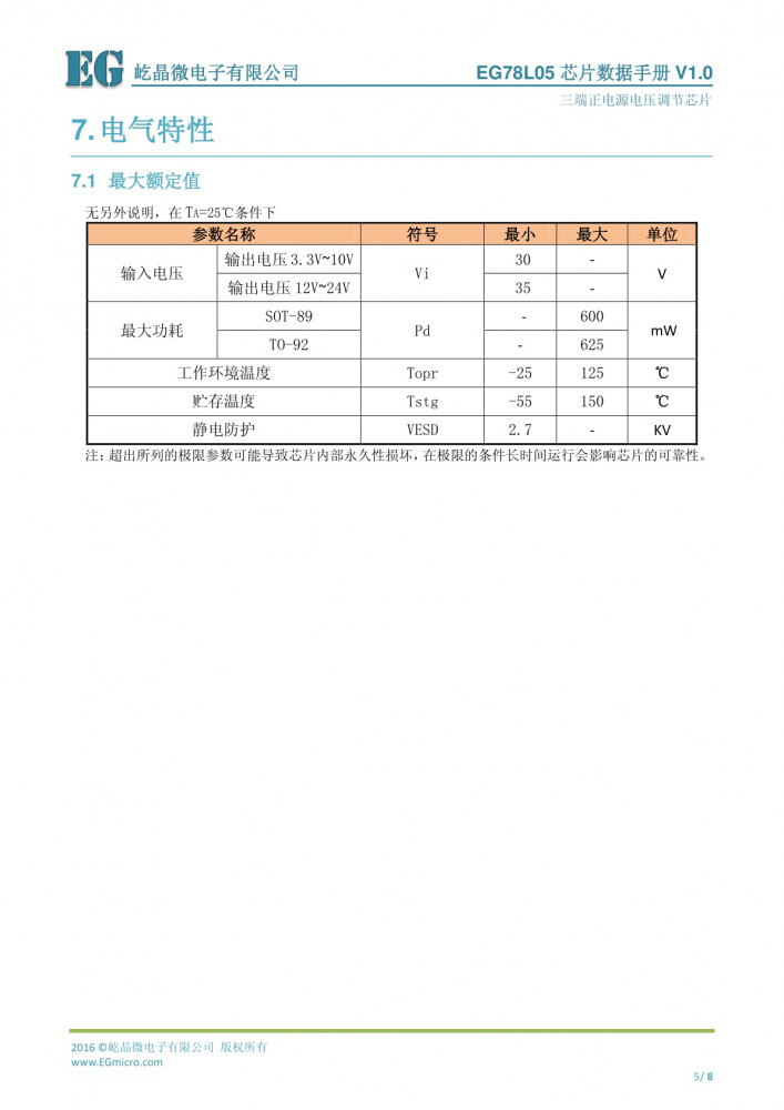 EG78L05 datasheet page 6