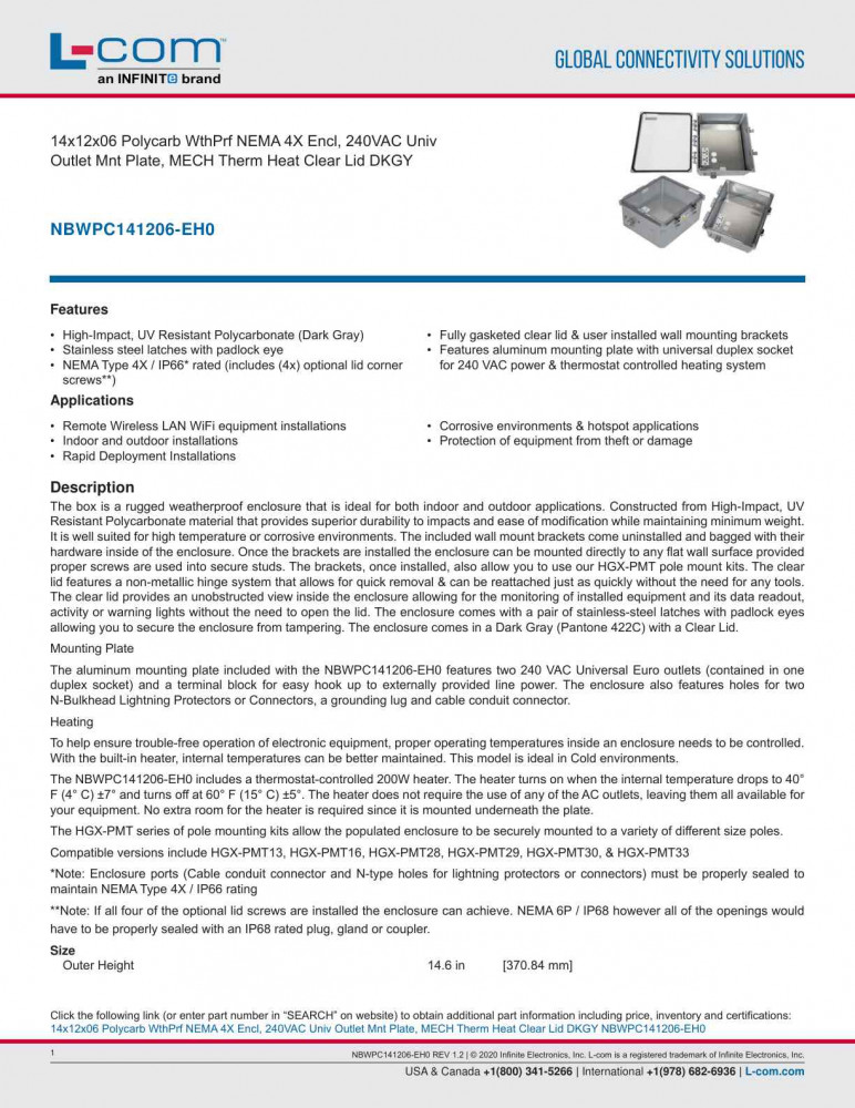 NBWPC141206-EH0 technical document page 1