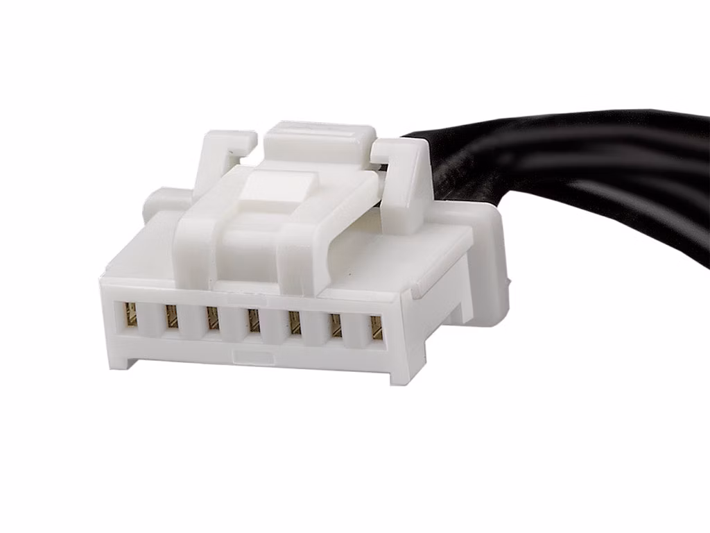 Pico-Clasp-to-Pico-Clasp Off-the-Shelf (OTS) Cable Assembly, Single Row,  450.00mm Length, 7 Circuits, White