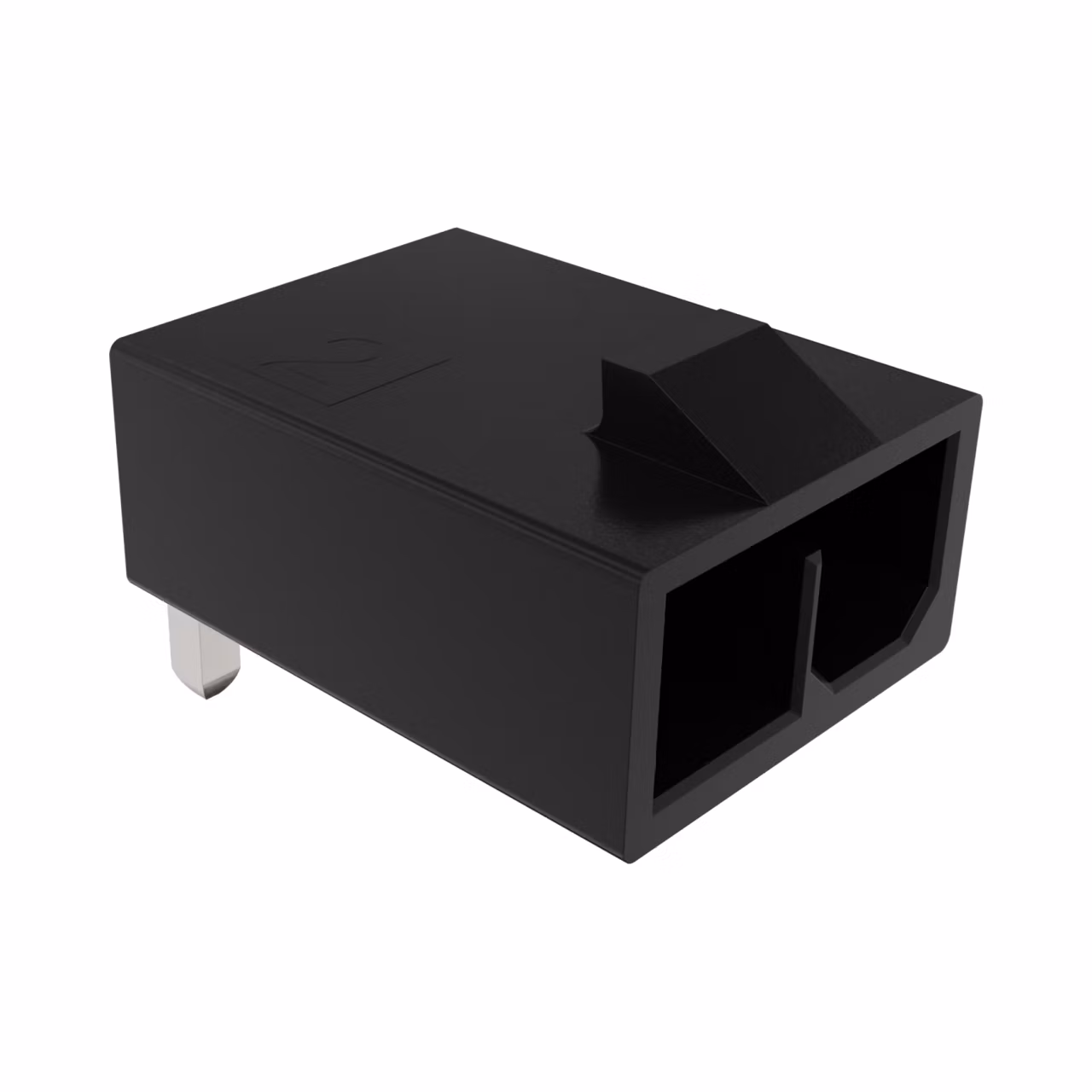 Mini-Fit Max Right-Angle Header, Single Row, Through Hole, 3 Circuits, Matte Tin (Sn) Plating, Black, Glow-Wire Capable, Tray