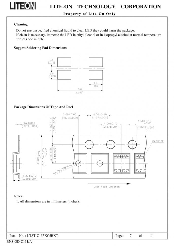 LTST-C155KGJRKT datasheet page 8