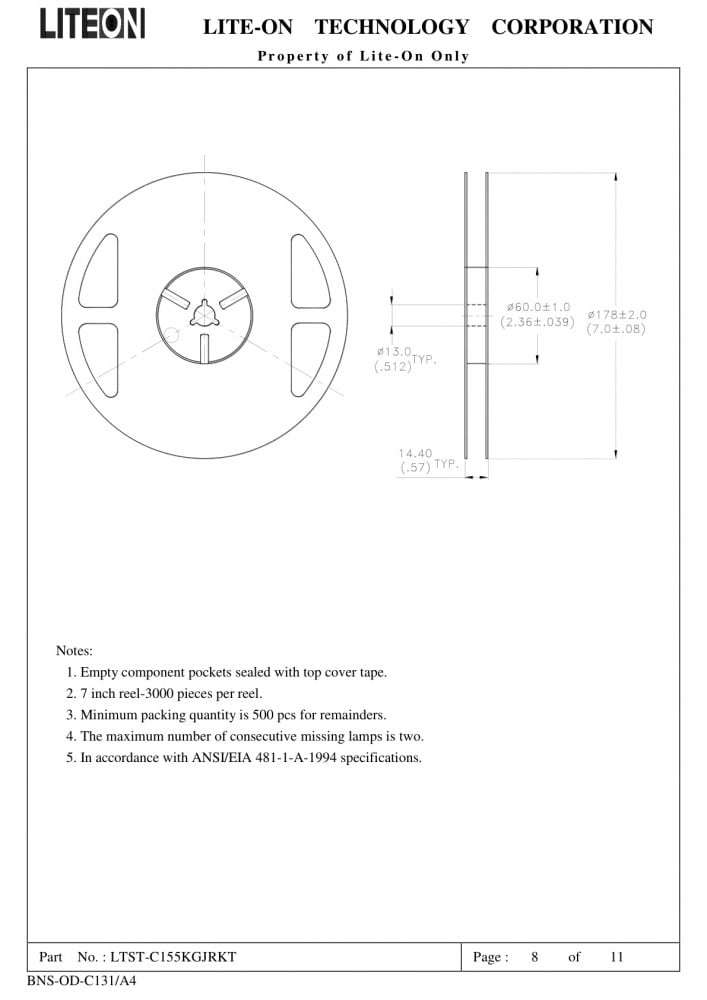 LTST-C155KGJRKT datasheet page 9