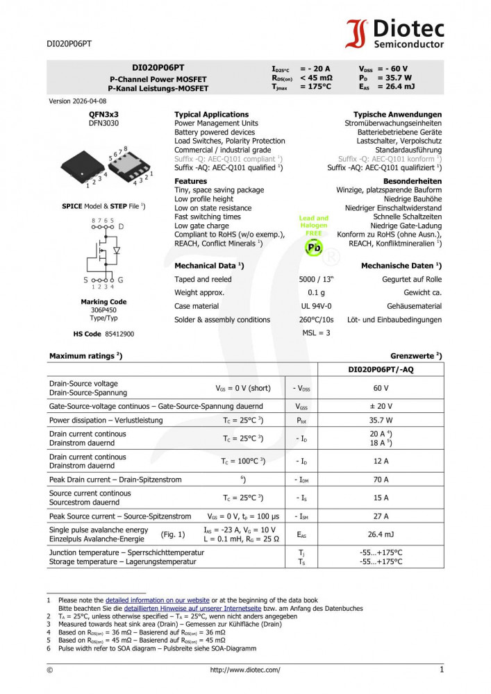 DI020P06PT-AQ datasheet page 1