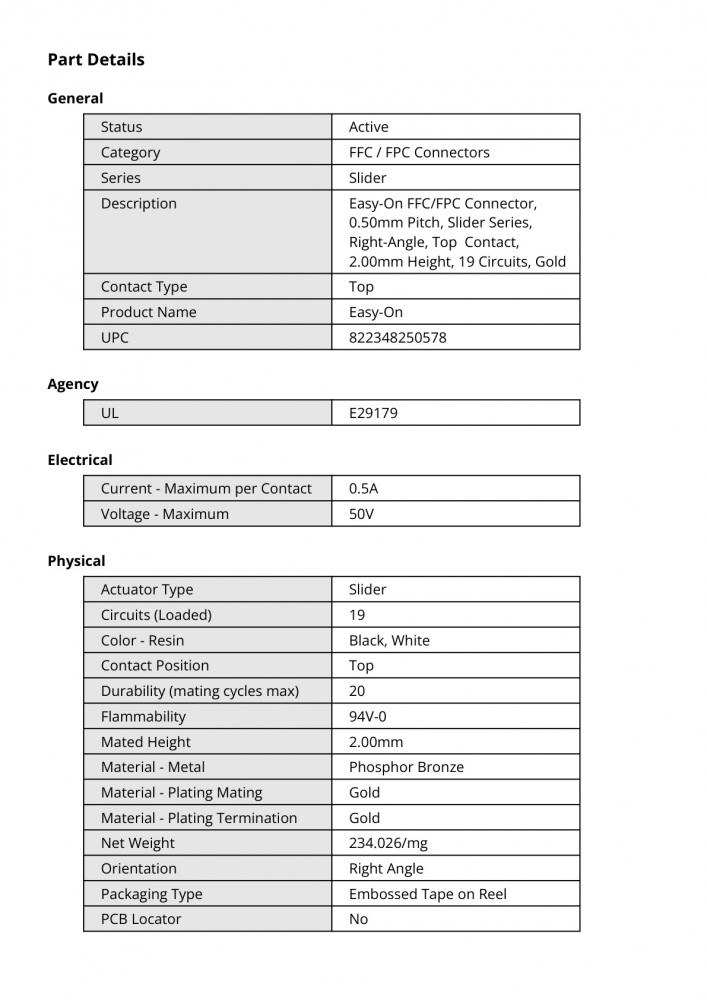 MOLEX 527451997 technical document page 2
