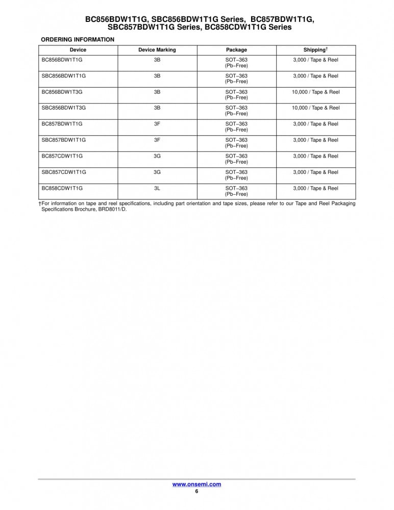 SBC856BDW1T3G datasheet page 7