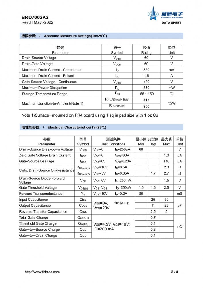 BRD7002K2 datasheet page 2