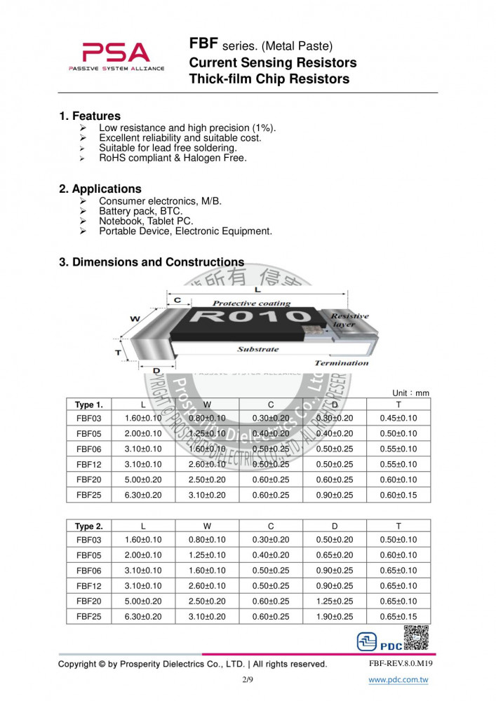 PSA FBF specification page 3