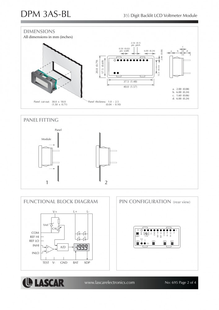 DPM 3AS-BL datasheet page 2