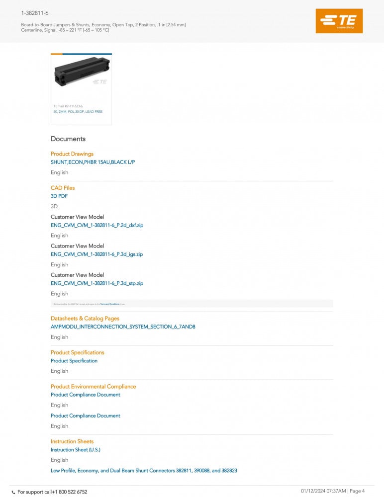 TE Connectivity 1-382811-6 technical document page 4