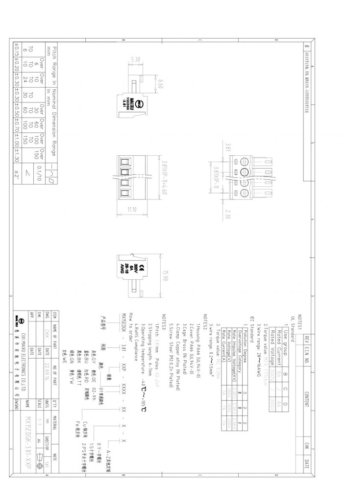 MX15EDGK-3.81 product drawing preview