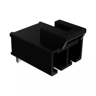 Mega-Fit Right-Angle Header, 5.70mm Pitch, Single Row, 3 Circuits, 0.38µm Gold (Au) Plating, Glow-Wire Capable, Tape and Reel, Black