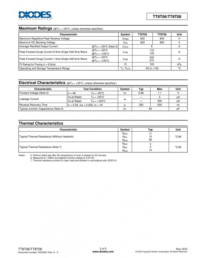 TT8T08-13 datasheet page 2