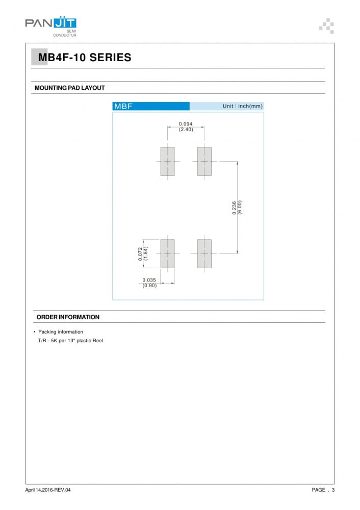 PANJIT MB6F-10 series datasheet page 3