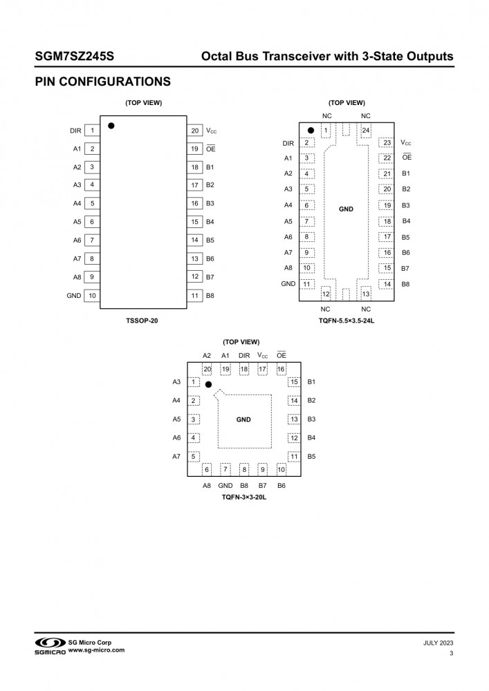 SGM7SZ245S datasheet page 3